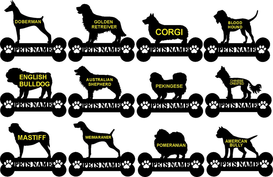 Personalized Dog Sign Custom Dog Sign Dog Monogram Dog - Etsy