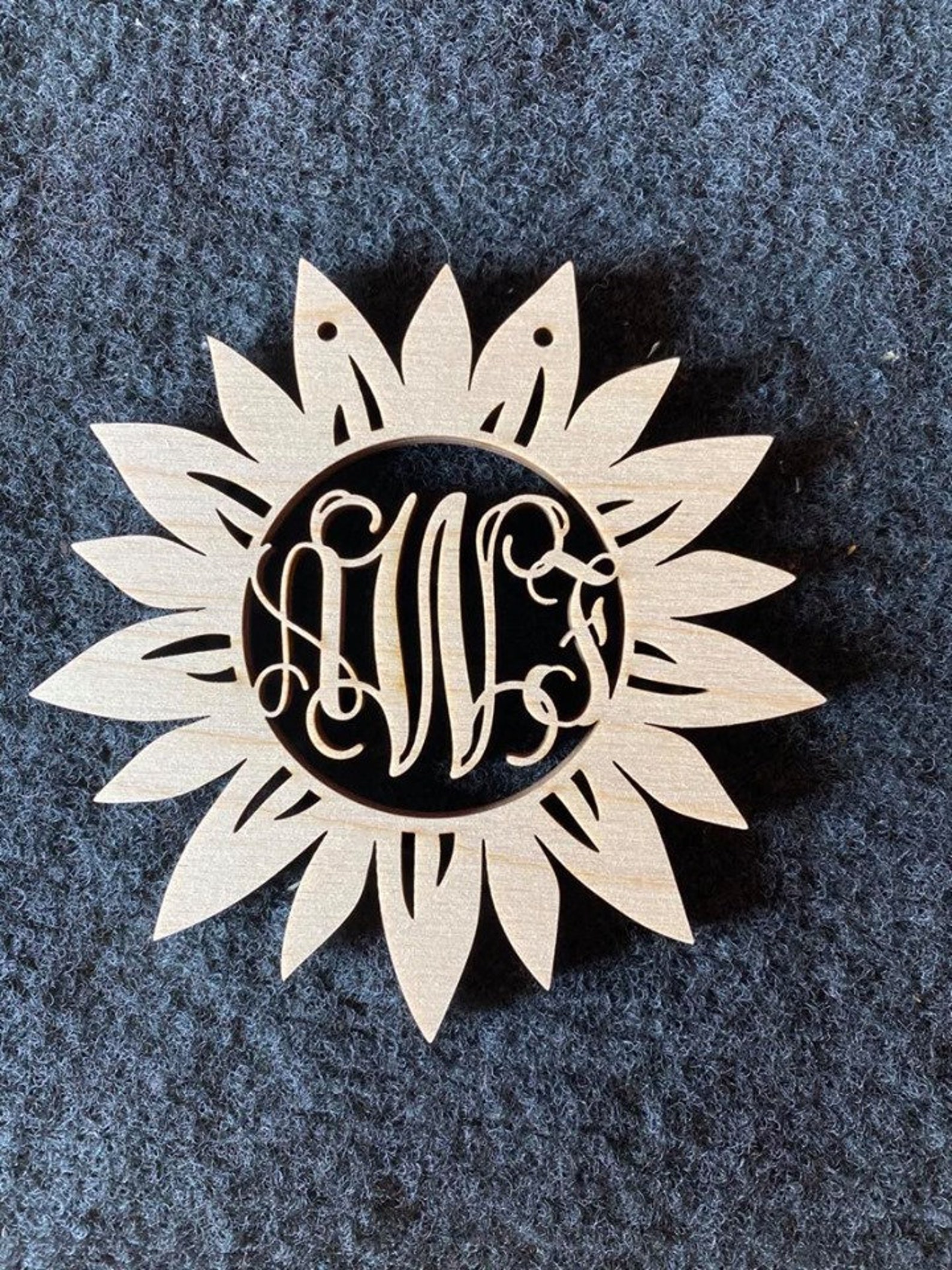 Sunflower Monogram Vine Font Monogram 3 Letter Sunflower | Etsy