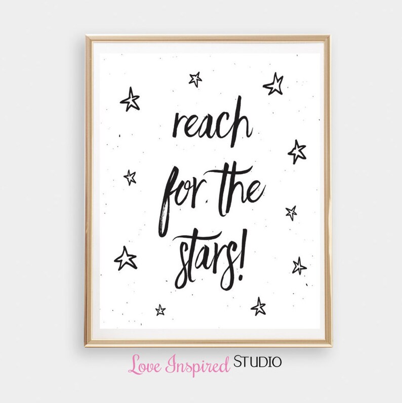 Reach for the Stars Printable Home Decor Print Printable - Etsy