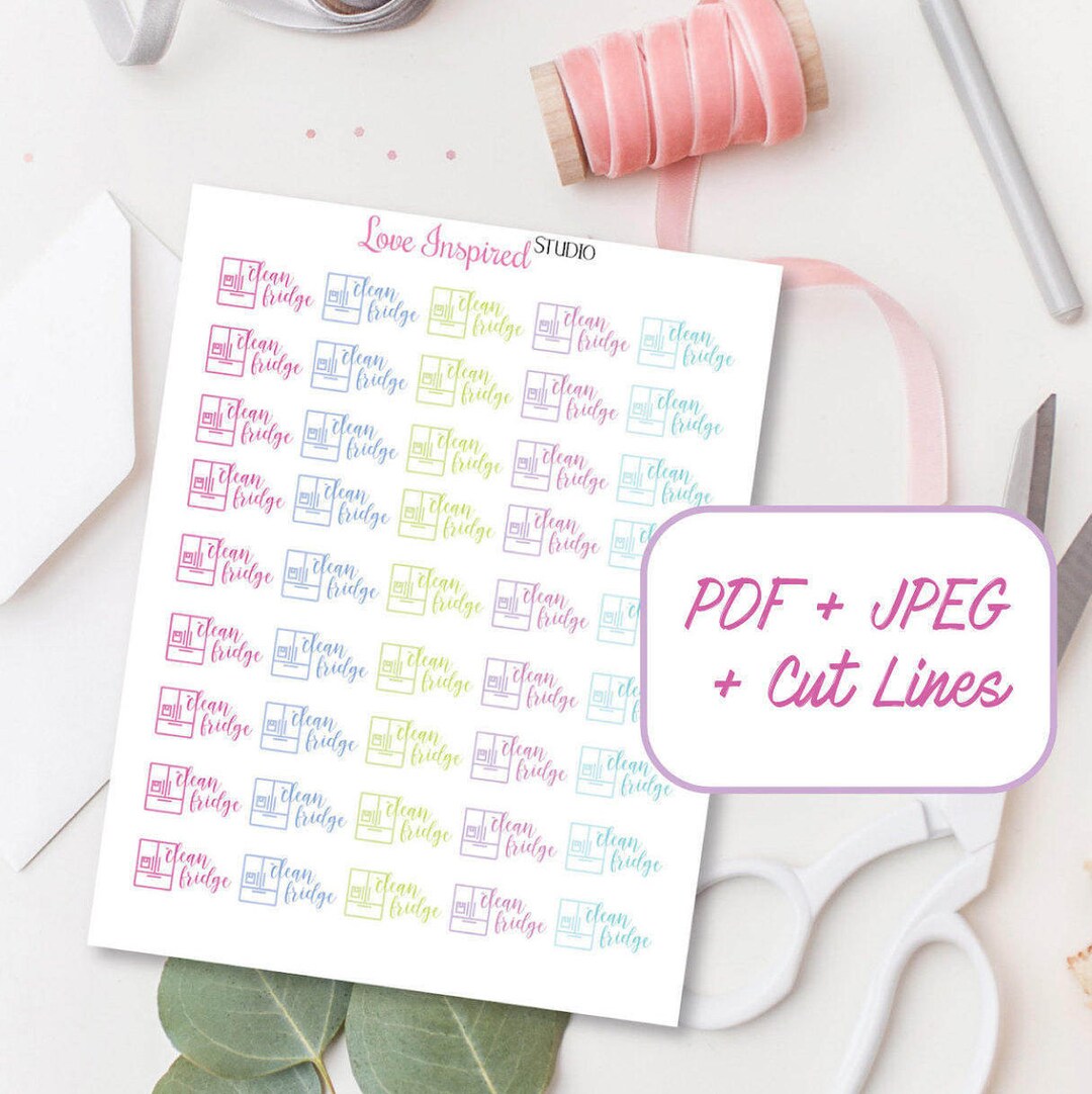 Clean Fridge Stickers Printable Stickers Great for Erin - Etsy
