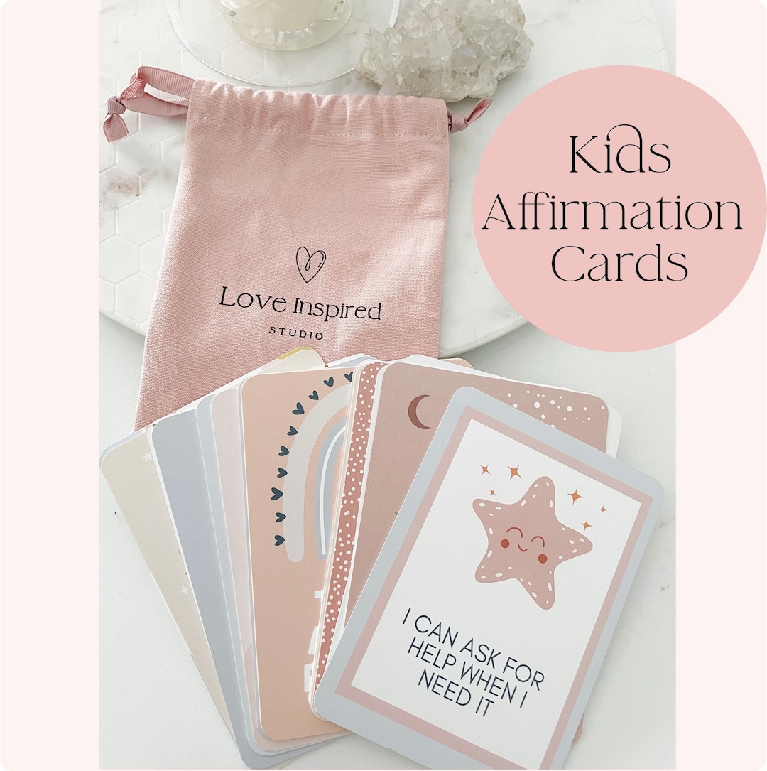 Positive Affirmation Cards for Kids: Mindful Meditation, Anxiety Tool ...