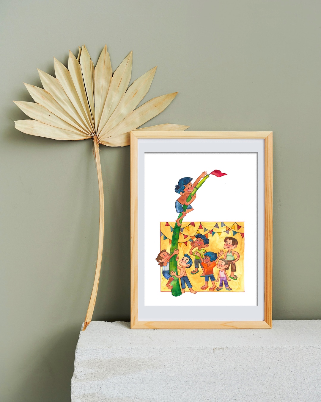 Larong Pinoy: Palo Sebo 9x12 Philippine Games - Etsy