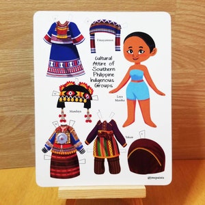 Paper Doll Print/postcard Indigenous Cultural Attire Philippines - Etsy