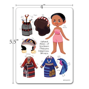 Paper Doll Print/postcard Indigenous Cultural Attire Philippines - Etsy