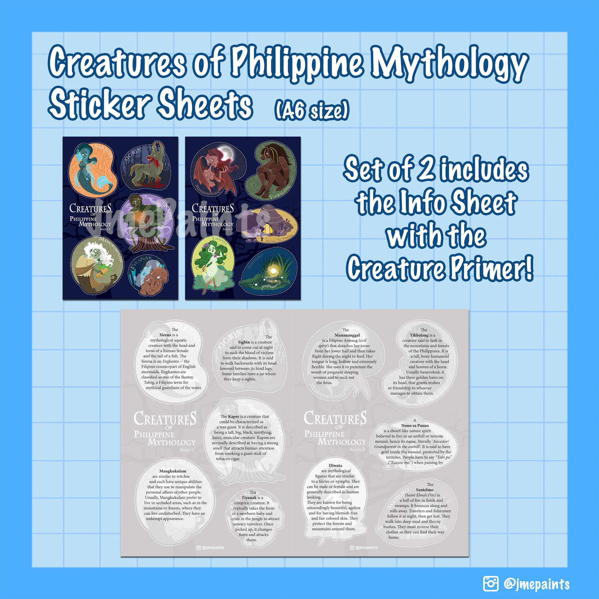 Creatures of Philippine Mythology Sticker Sheets Filipiniana ...