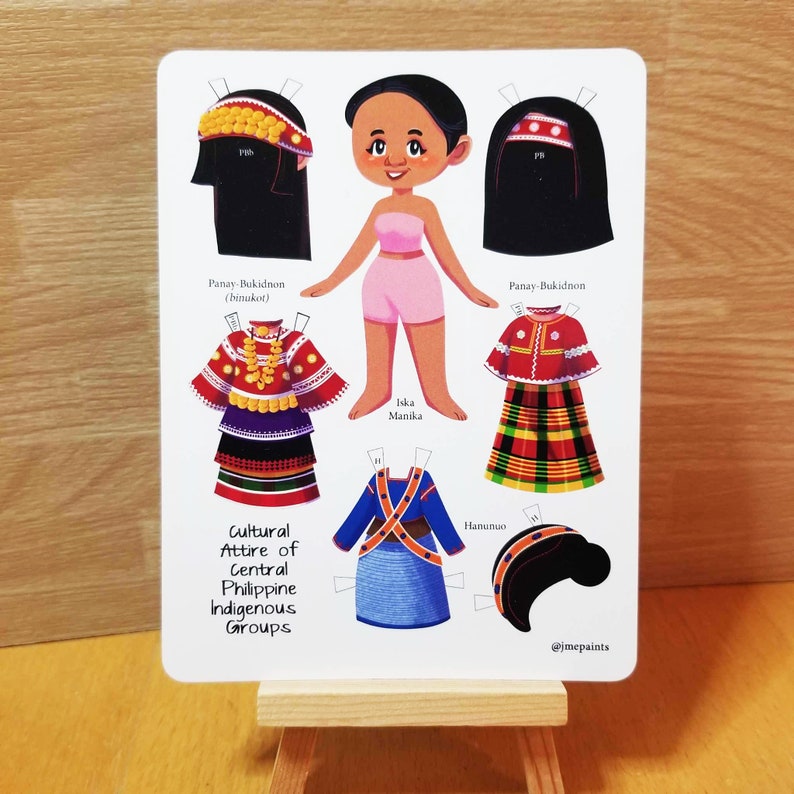Paper Doll Print/postcard Indigenous Cultural Attire Philippines - Etsy