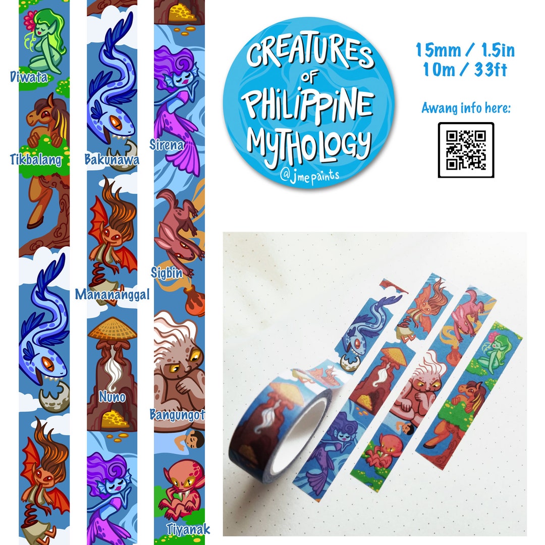 Creatures of Philippine Myth Washi Tape Aswang Manananggal Bakunawa ... Creatures of Philippine Myth Washi Tape Aswang Manananggal Bakunawa ...