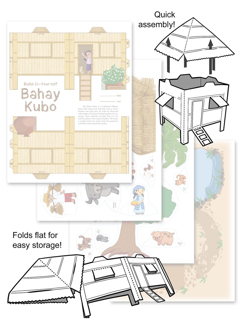 Build-it-yourself Bahay Kubo Kit - Etsy