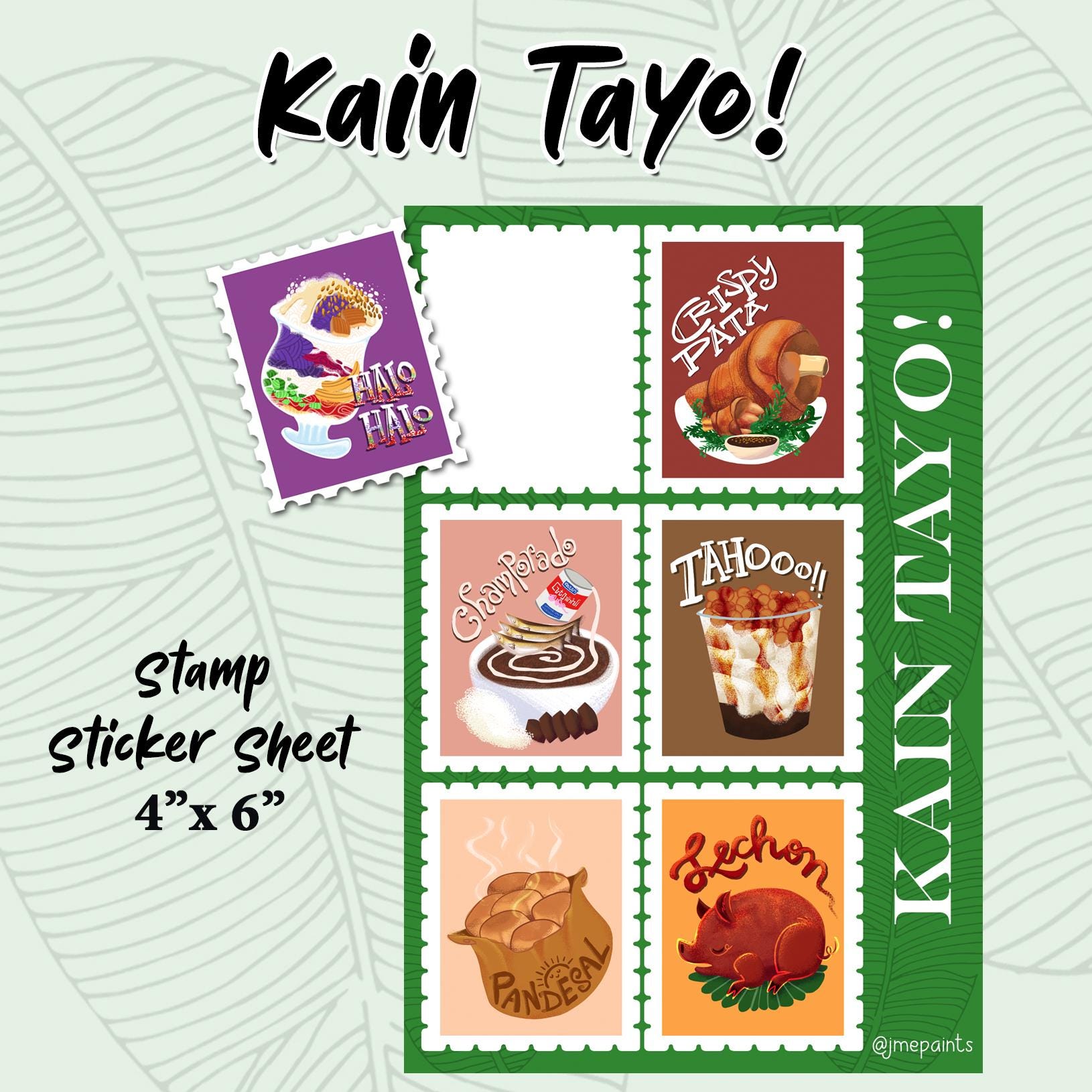 Philippine Food Sticker Sheet Pagkaing Pinoy Kain Tayo! - Etsy