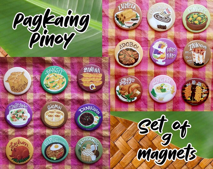 Set of 9 Filipino Food Magnets Pagkaing Pinoy - Etsy