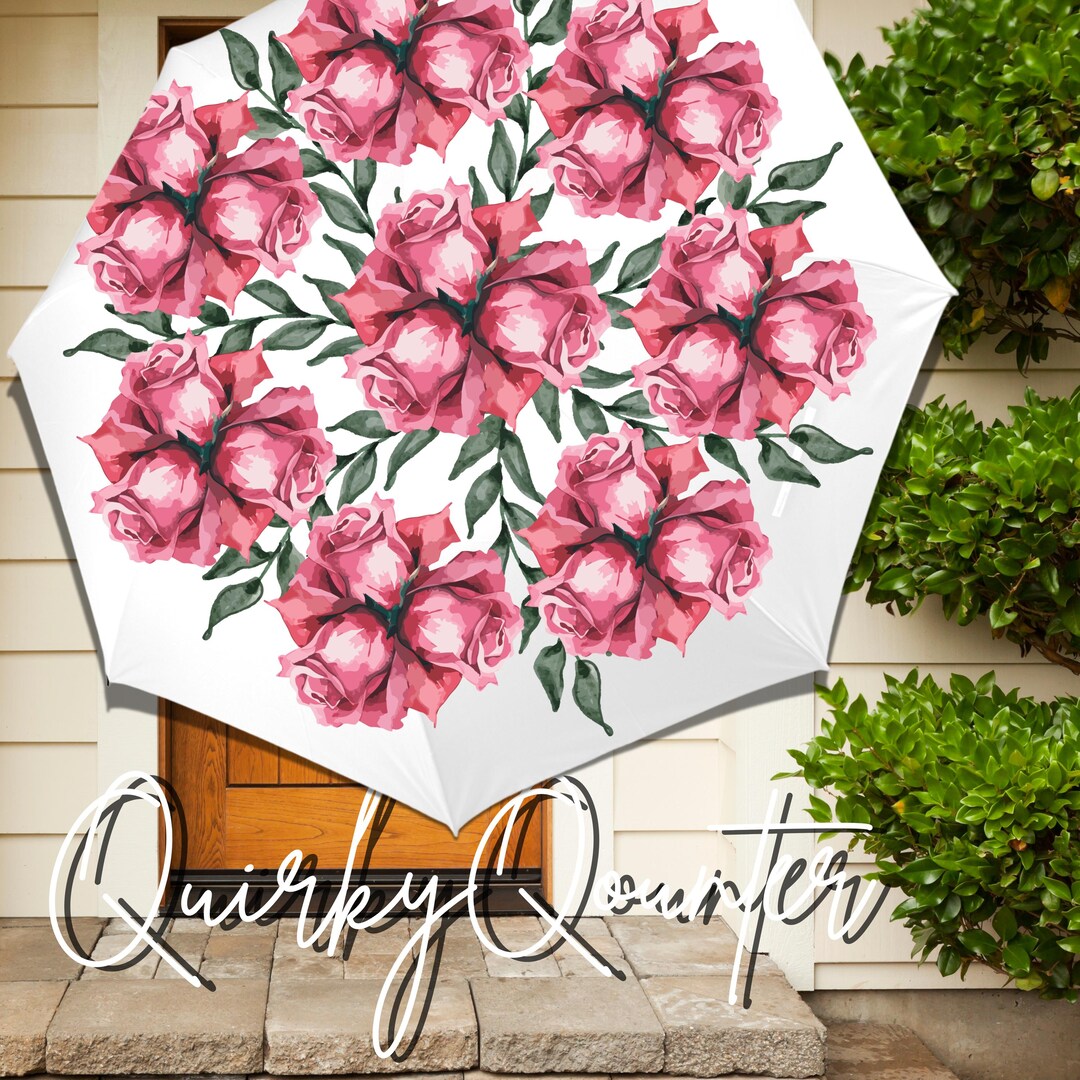 Rose Umbrella, Flower Umbrella, Cute Umbrella, Gift for Her, Birthday ...