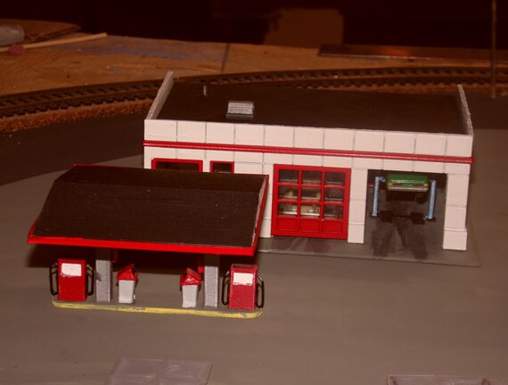 HO Scale Gas Station Building Kit Accessories Unassembled - Etsy