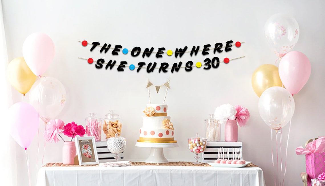 Glitter Banner Friends Turns 30 - Etsy