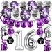 Sweet 16 Purple Party Pack - 16th Birthday Banner, Balloons ...