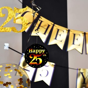 25th Birthday Party Decorations and Anniversary Pack– Cheers to 25 ...