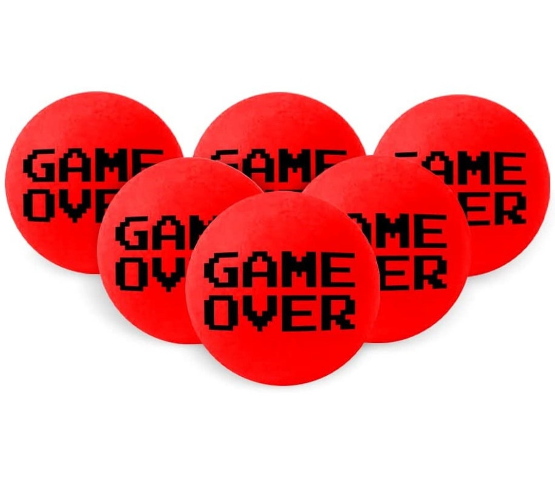 Beer Pong Red Game Over Balls – 6 Pack – Funny Bachelor Party ...