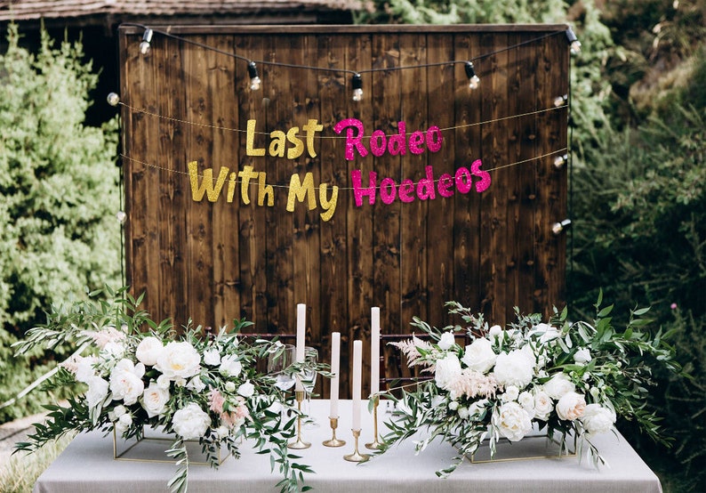 Last Rodeo Bachelorette Party Glitter Banner Western Cowgirl - Etsy
