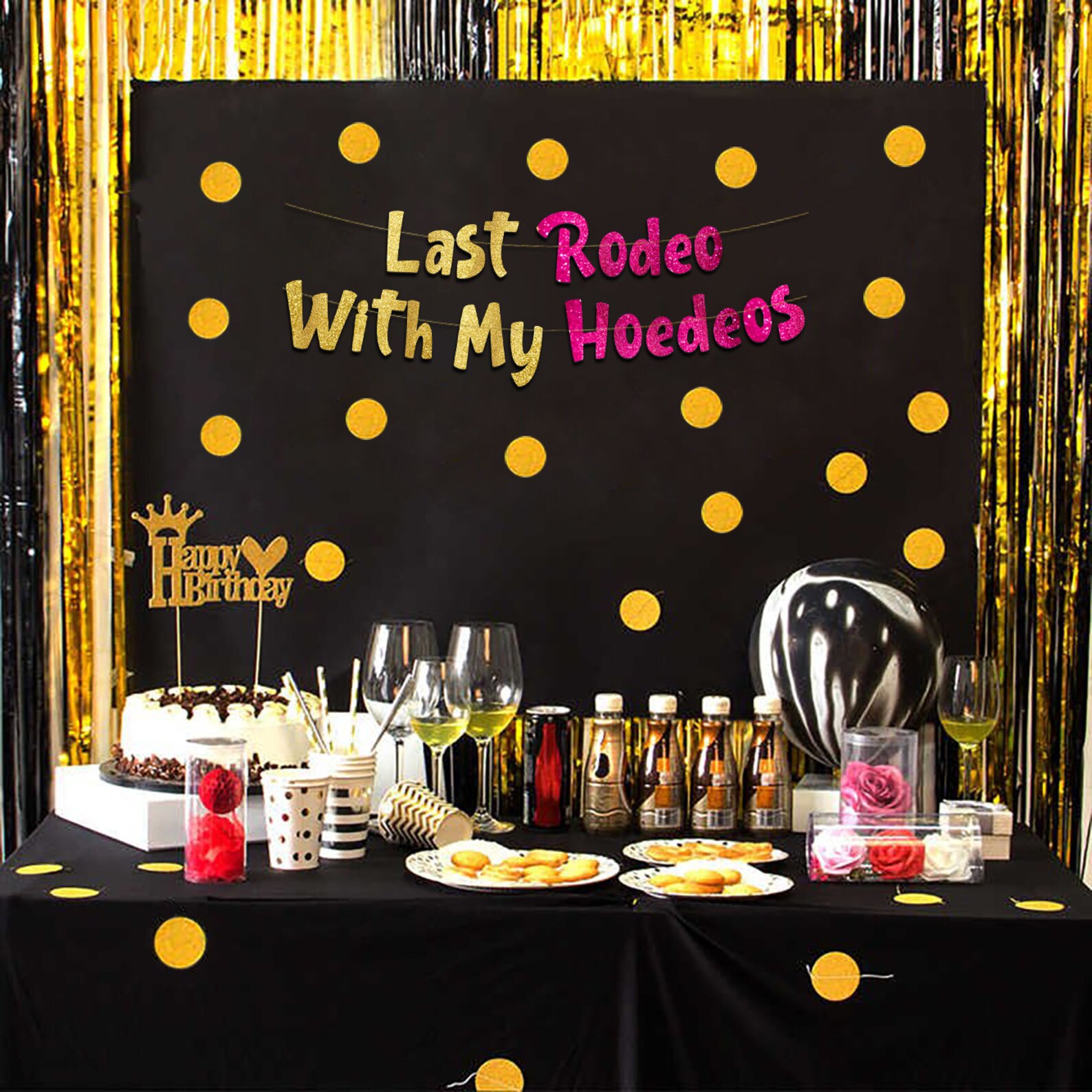 Last Rodeo Bachelorette Party Glitter Banner Western Cowgirl - Etsy