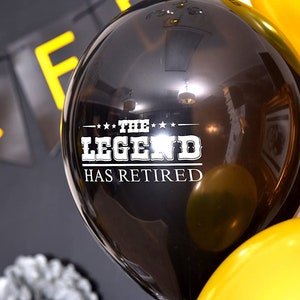 Retirement Decoration Pack - “the Legend Has Retired” - Retirement ...
