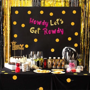 Howdy Let’s Get Rowdy Cowboy Bachelorette and Bachelor Party Glitter ...