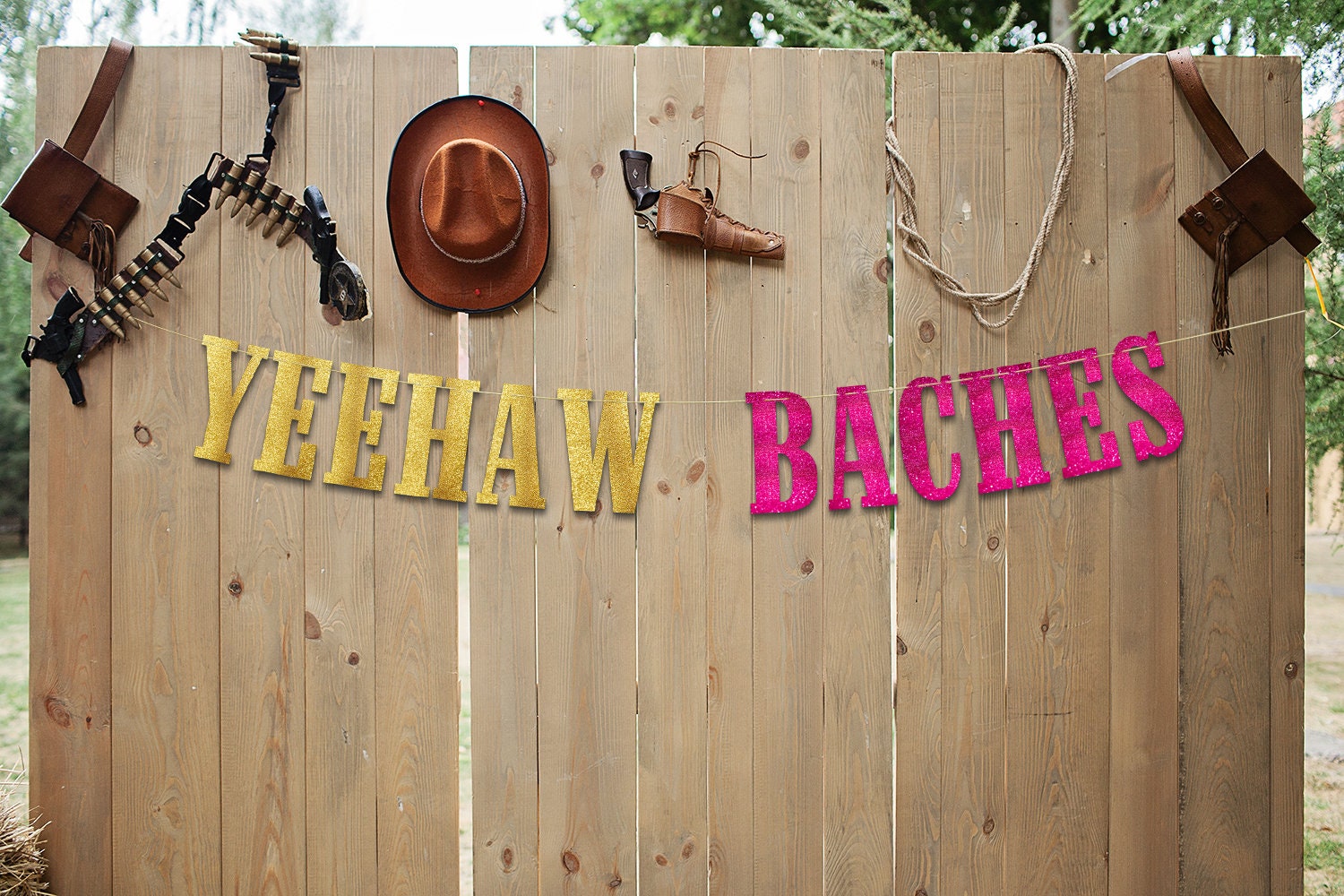Yeehaw Baches Banner – Cowgirl Bachelorette Party Decorations, Favors ...
