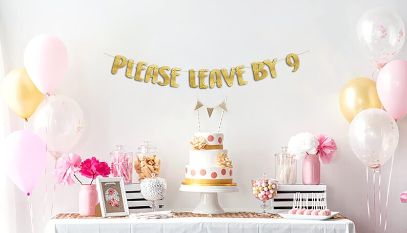 Sarcastic Gold Glitter Banner Funny Birthday Housewarming - Etsy