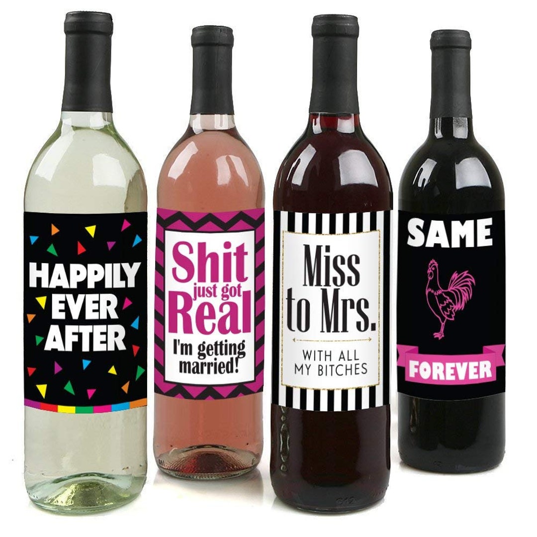 Bachelorette Party Wine Label Pack – Bachelorette Party Favors ...