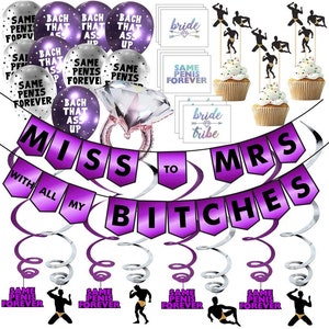 Miss to Mrs Classy & Sassy Bachelorette Purple Party Pack Bachelorette ...