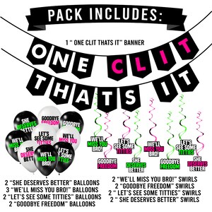 Hilarious Bachelor Party Decorations Pack - Bachelor Party Supplies ...