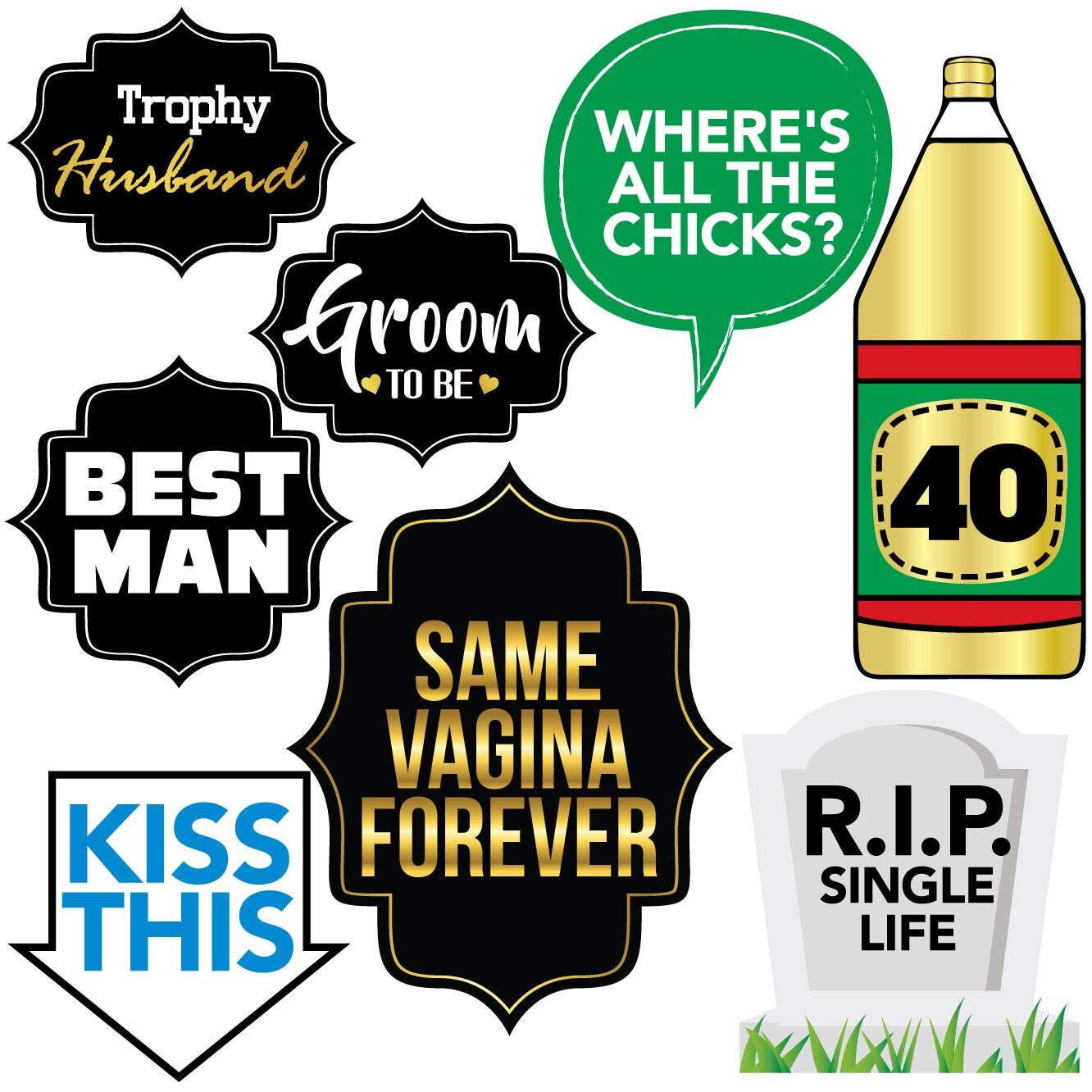 Bachelor Party Photo Booth Props 37 Pieces Funny Bachelor - Etsy