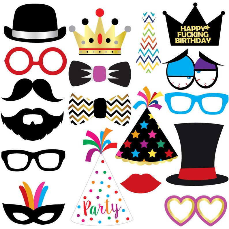 Adult Funny Birthday Photo Booth Props 21st 30th 40th - Etsy