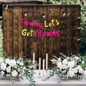 Howdy Let’s Get Rowdy Cowboy Bachelorette and Bachelor Party Glitter ...