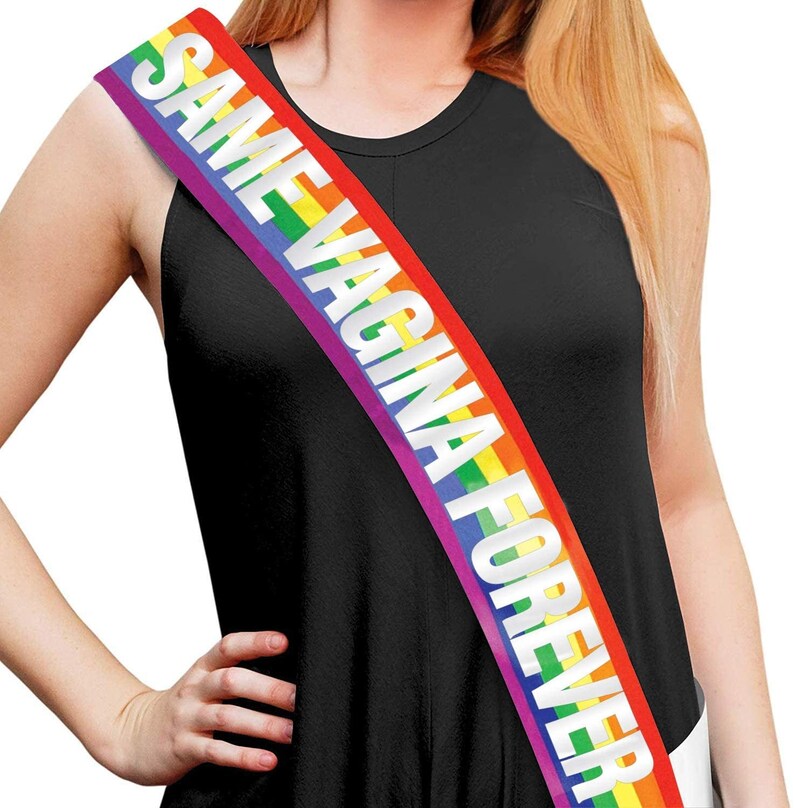 Lesbian Bachelorette Party Rainbow Sash Lgbtq Sash For Bride Etsy