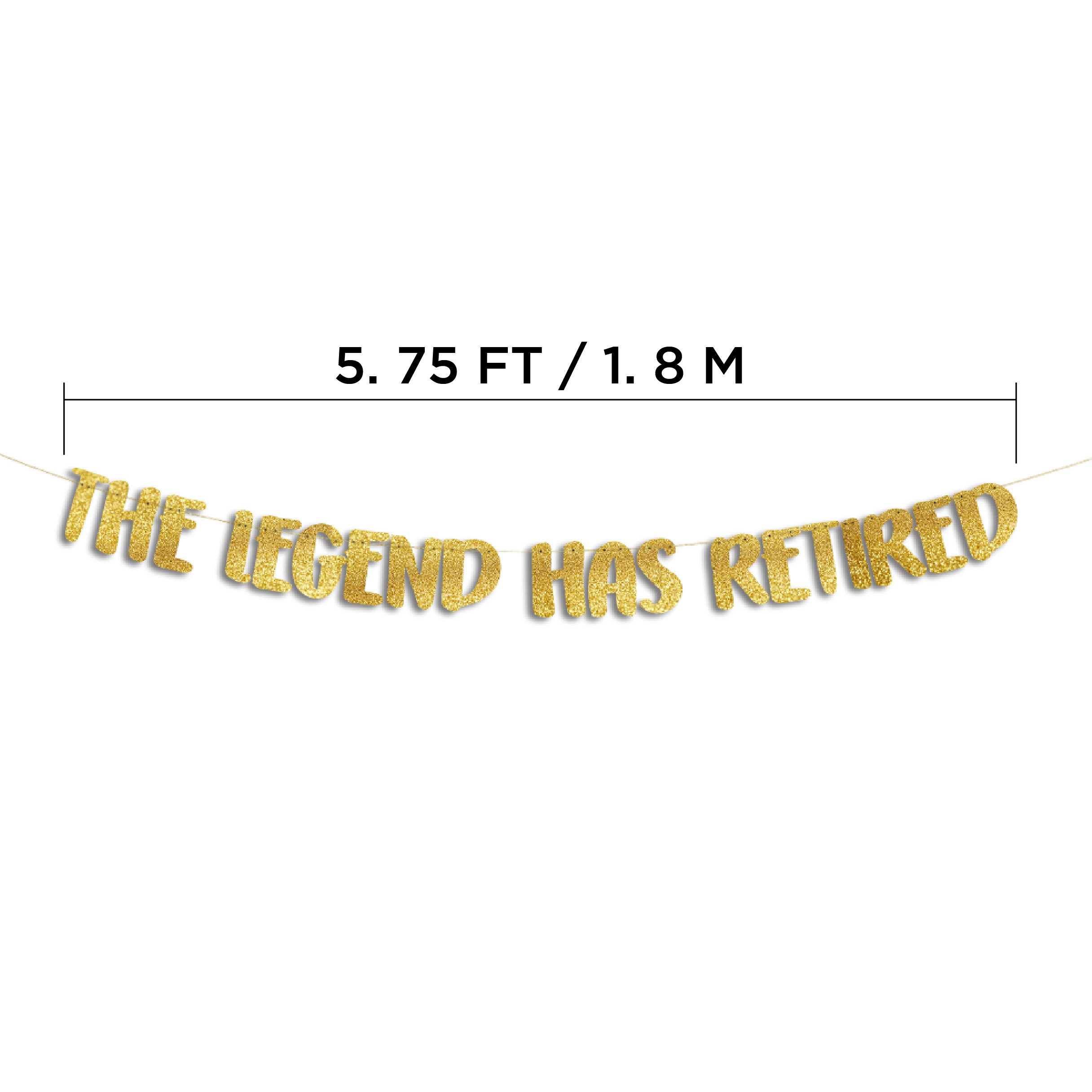 The Legend Has Retired Gold Glitter Banner Retirement Party - Etsy