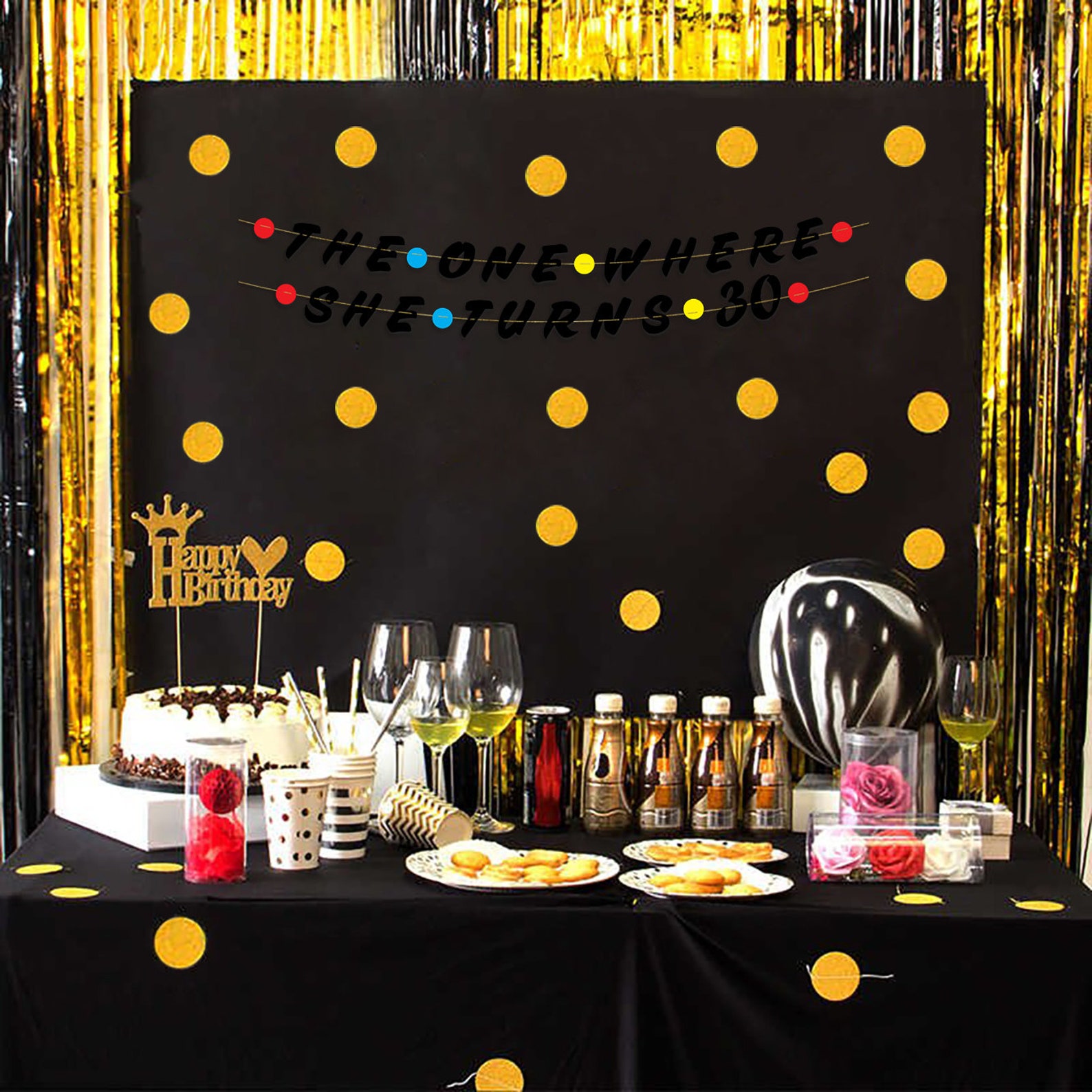 Glitter Banner Friends Turns 30 - Etsy