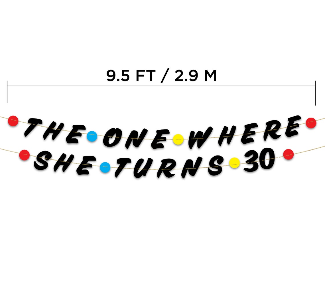 Glitter Banner Friends Turns 30 - Etsy