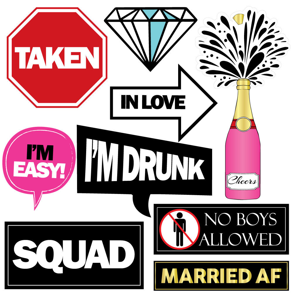 Bachelorette Party Photo Booth Props 36 Pieces - Etsy