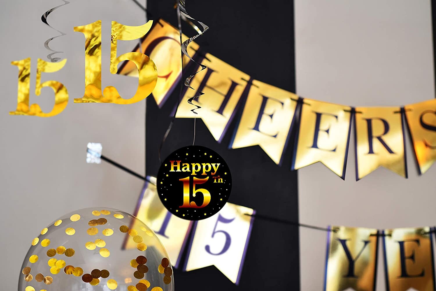 15th Birthday and Anniversary Decorations Party Pack Cheers - Etsy