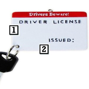 Driver's License, New Driver, Teen Car Keys. Hand Personalized ...
