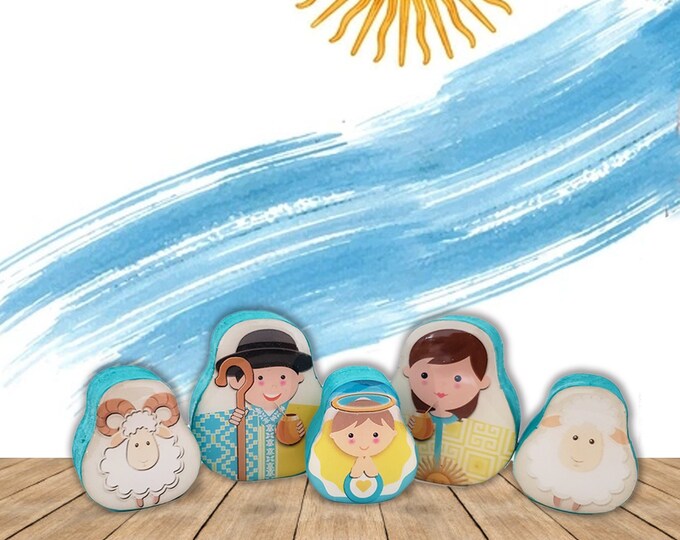 Argentinian Nativity Scene Handmade in Clay 1 Block 3.1x2x3.1 High ...