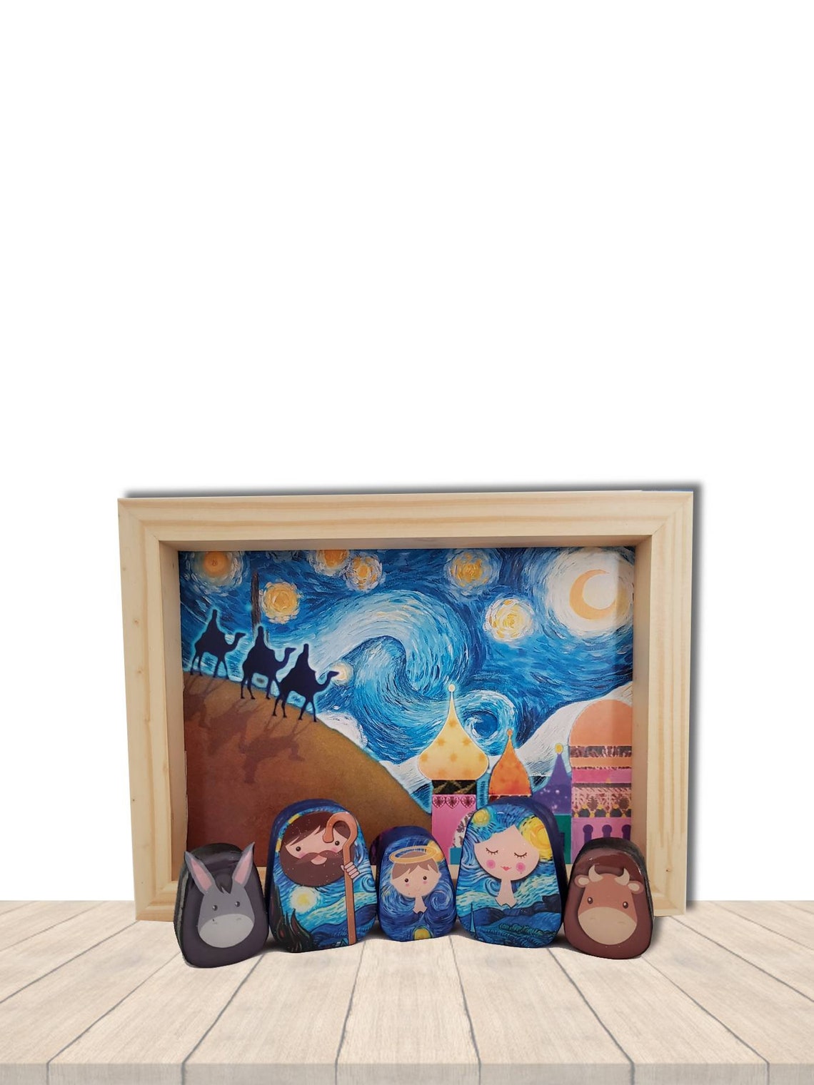 Handmade Nativity Scene of the Starry Night Van Gogh - Etsy