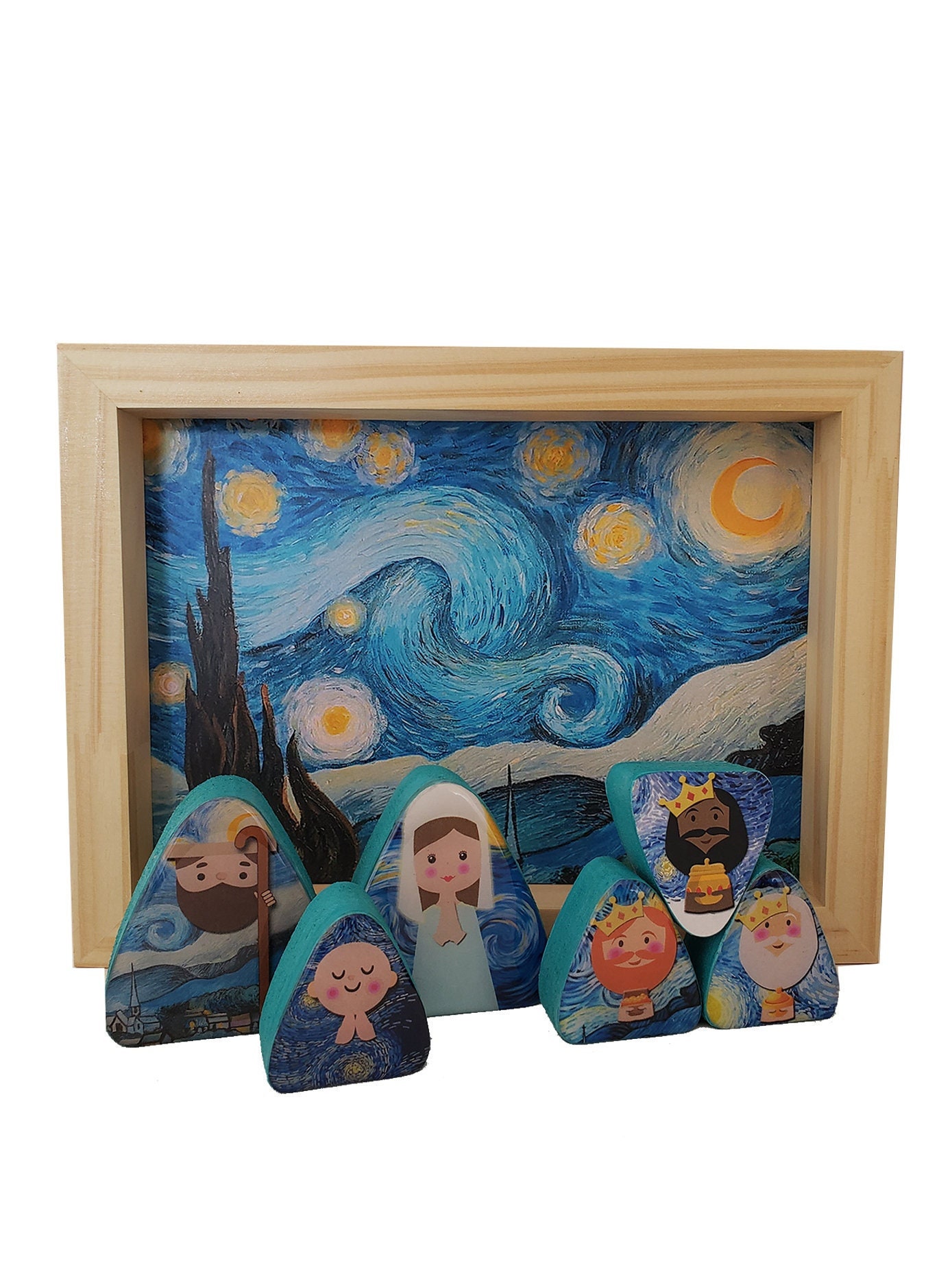 Handmade Van Gogh Starry Night Nativity Scene: Christmas Decoration - Etsy