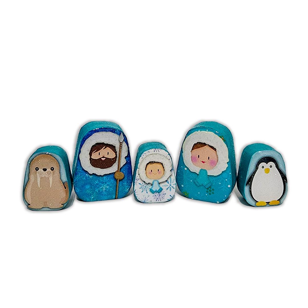 Christmas Nativity Set, Handcrafted Figures, Cute Ornaments, Winter ...