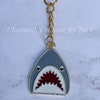 Custom Shark Keychain With Letter, Fish Charm Key Holder, Unique Whale ...