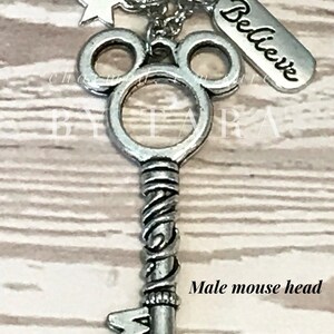 Mouse Head Charm Key Necklace - Etsy
