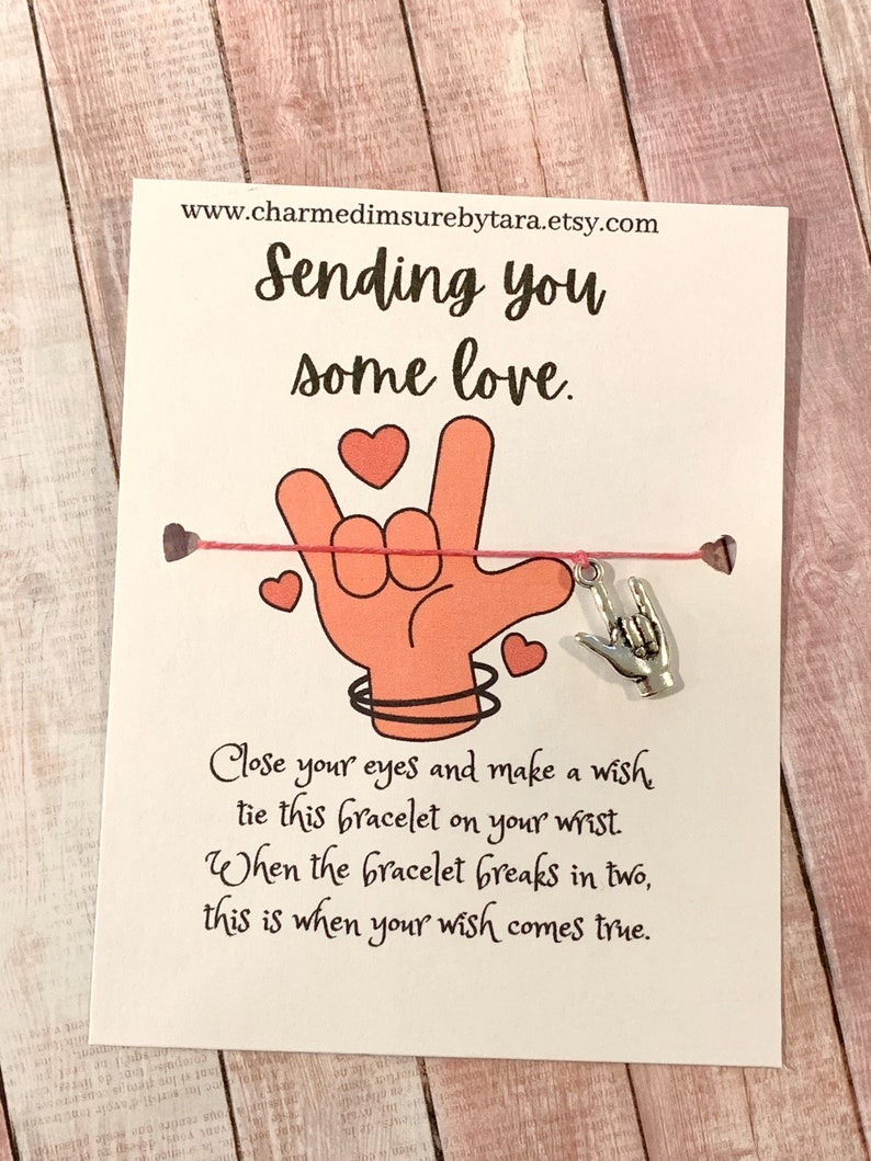 ASL I Love You Wish Bracelet/ Sign Language - Etsy
