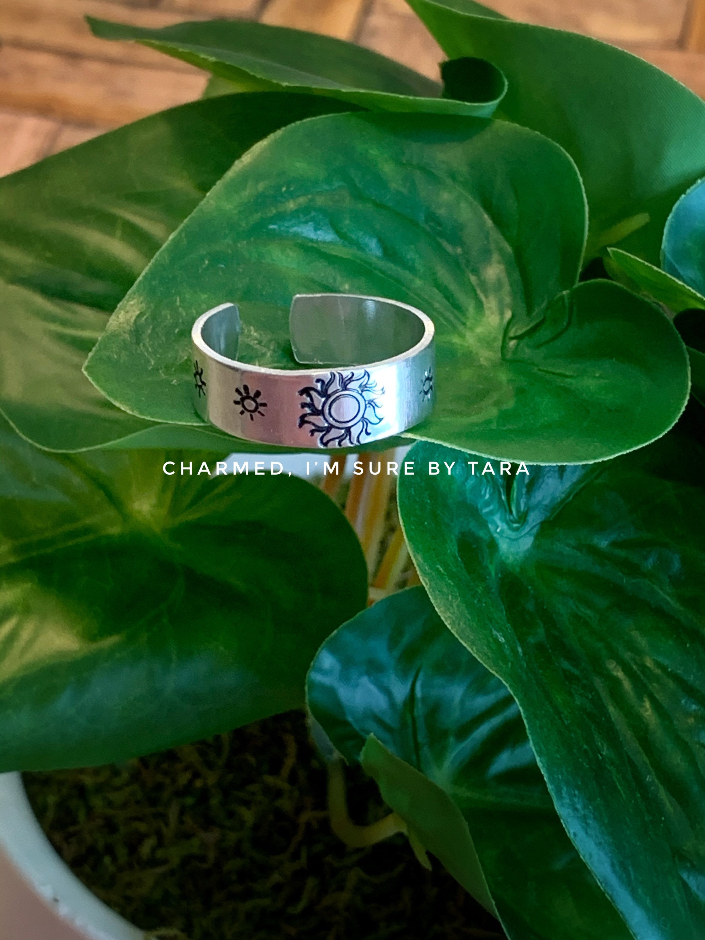 Sun Hand Stamped Ring - Etsy
