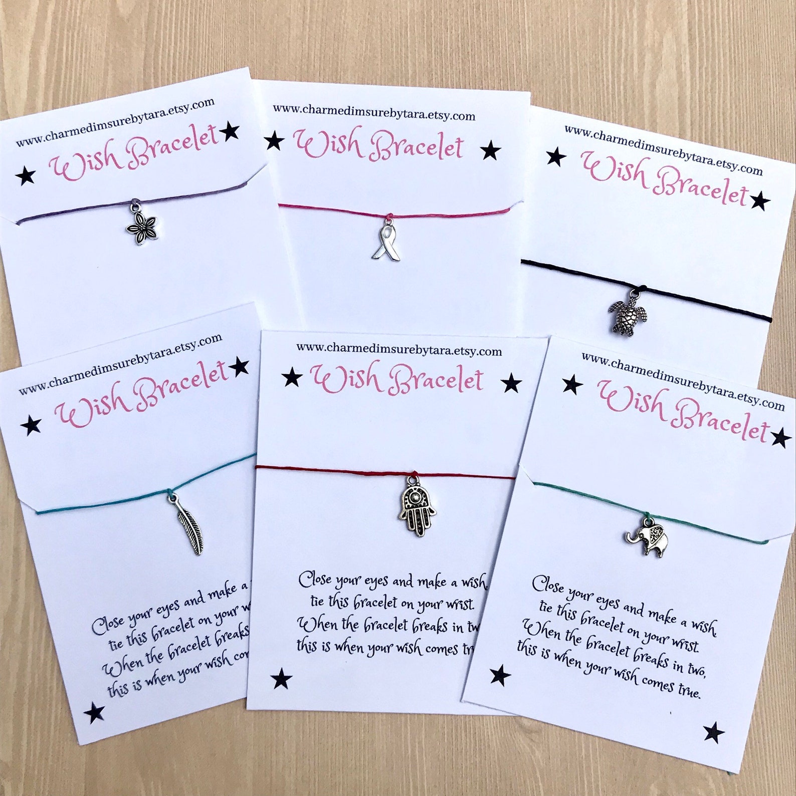 Guardian Angel Wish Bracelet/ Waxed Cord/ Inspirational Jewelry - Etsy