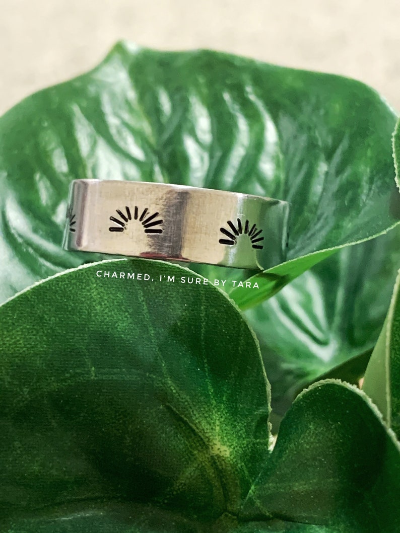 Rising Sun Hand Stamped Rings - Etsy