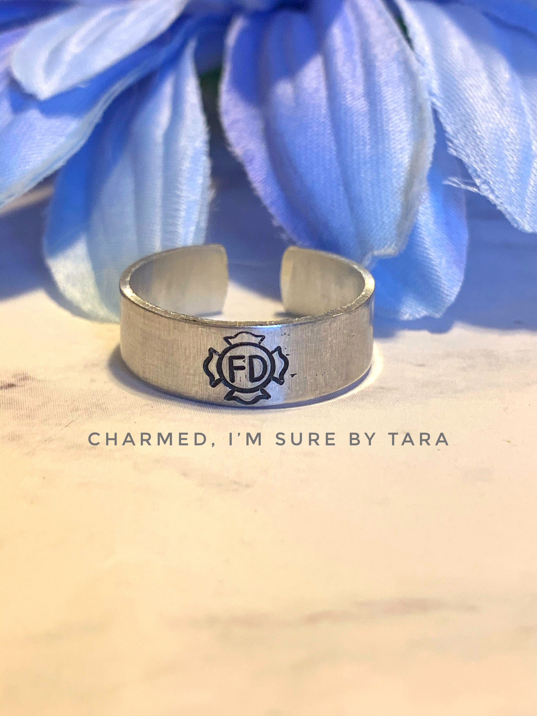 Fire Fighter Hand Stamped Ring/ Custom/ Personalized/ Initial/ | Etsy